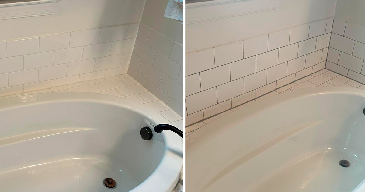 Our Grout Recoloring Process Transformed This Bathroom in Pittsburgh PA
