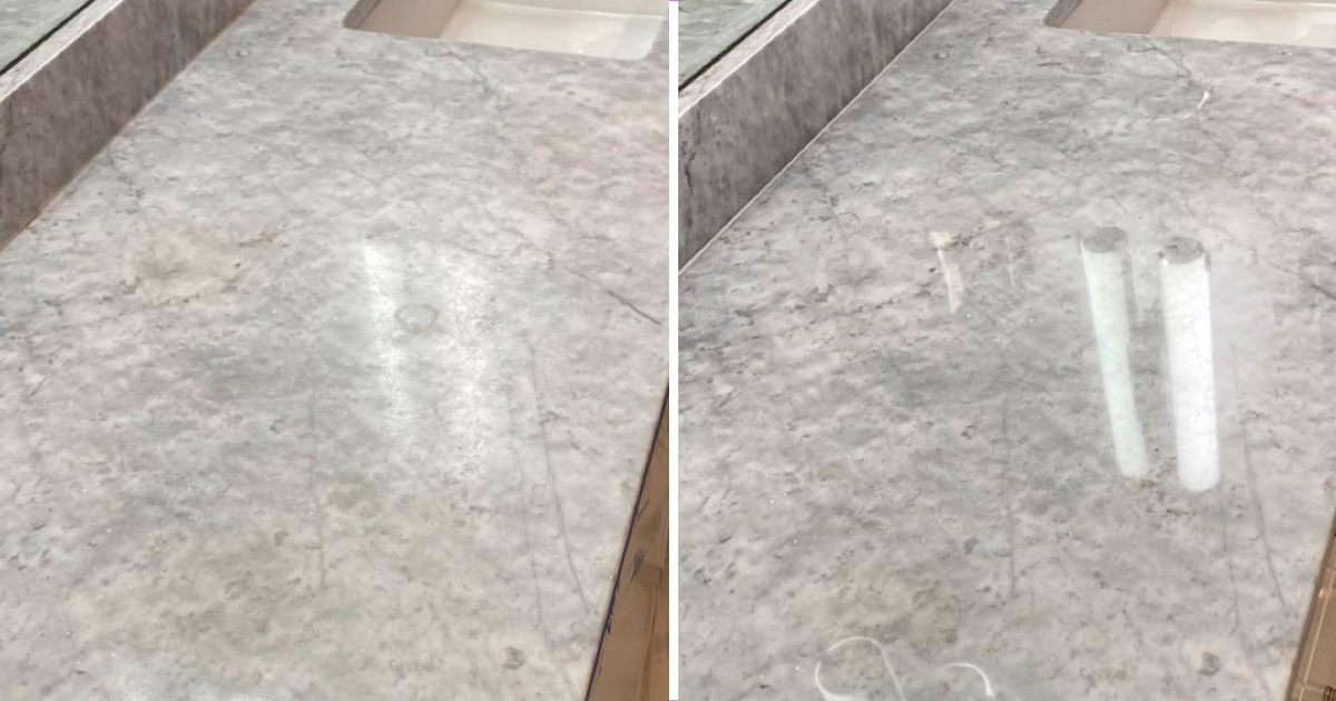 Our Specialists Made a Vanity in Pittsburgh Glow with Their Stone Polishing